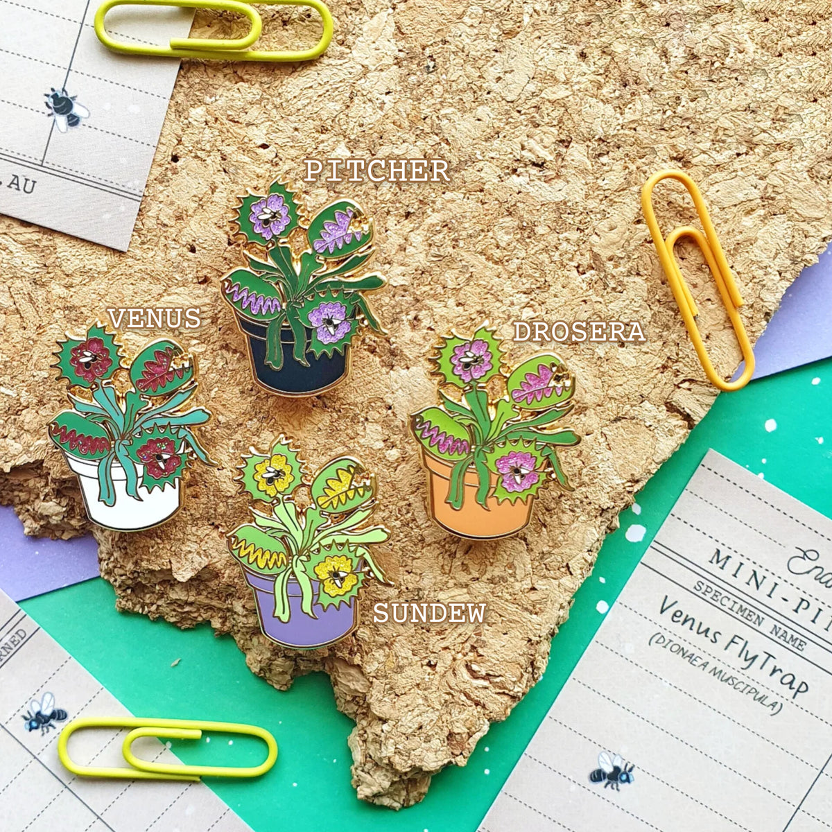 Venus Flytrap Mini-Pins – The Enamel Library