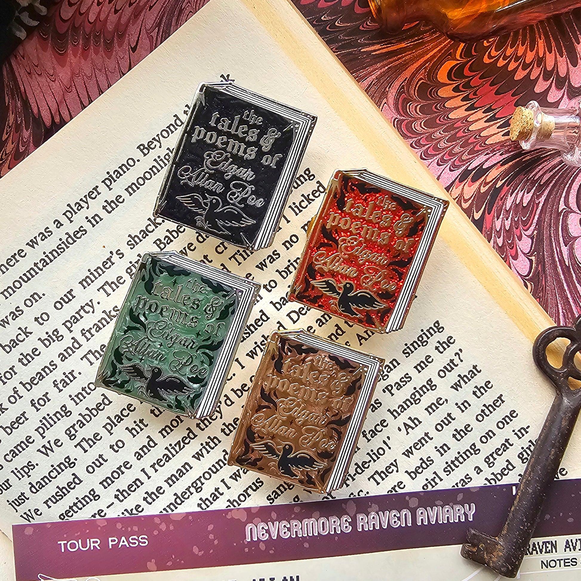 Edgar Allan Poe Tiny Tome Mini-Pin – The Enamel Library