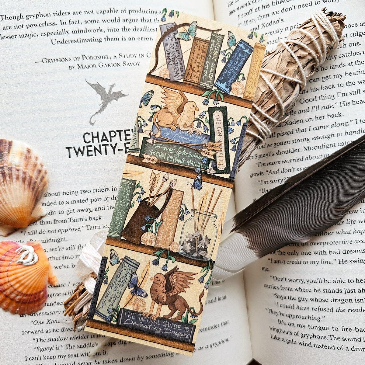 Officially Licensed Fourth Wing Woodmark | Gryphon Fliers Shelfie – The ...